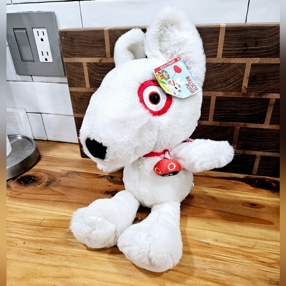 Target | Toys | Nwt Target Bullseye Dog Plush With Backpack | Poshmark